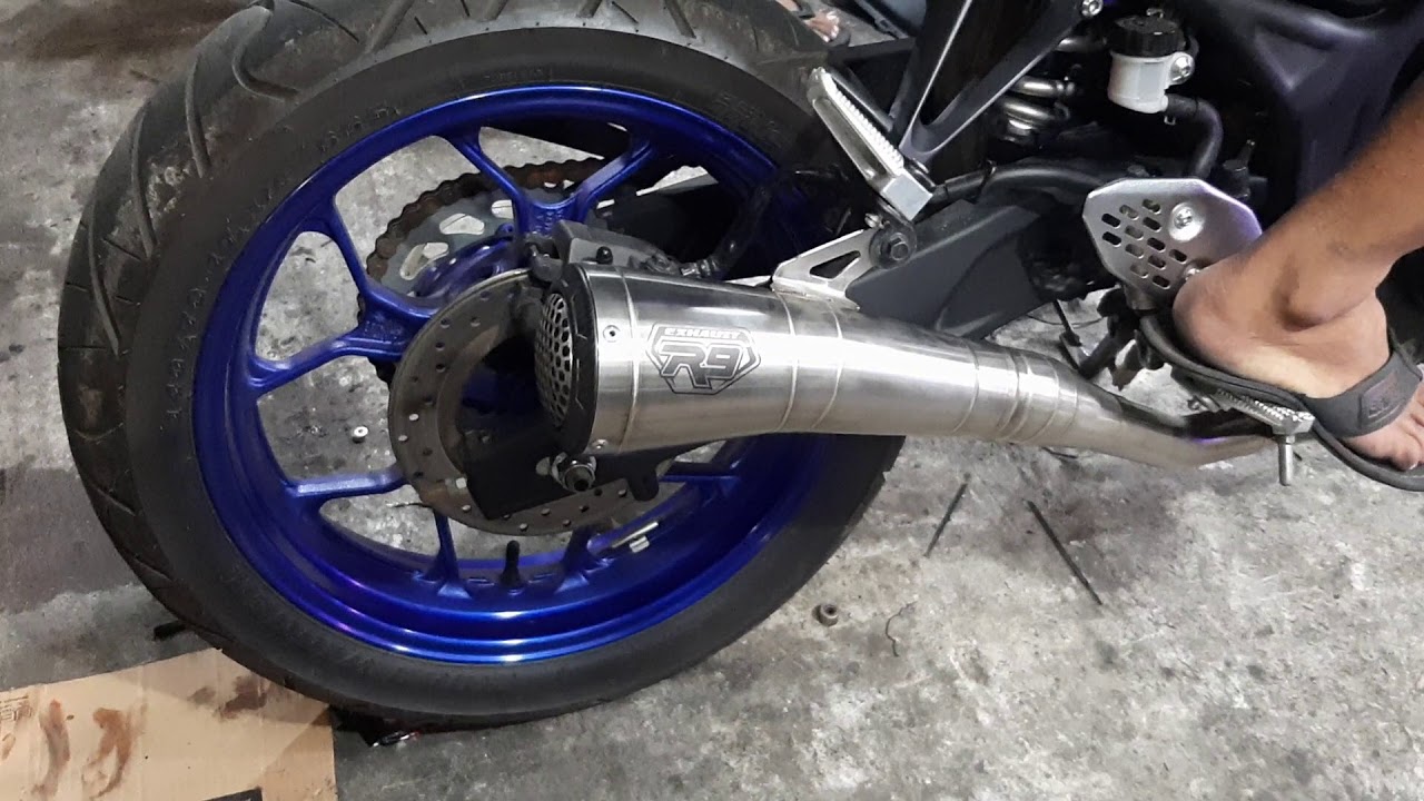 KNALPOT RACING R9 GP SERIES YAMAHA R25 Original - YouTube