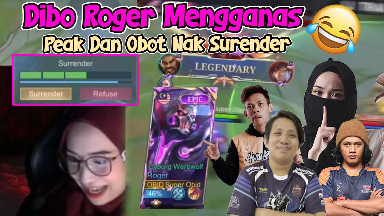 KELAKAR 🤣😂 !! DIBO ROGER MENGAMUK CARRY 7GL LEGENDS !! DIBO LIVE ...