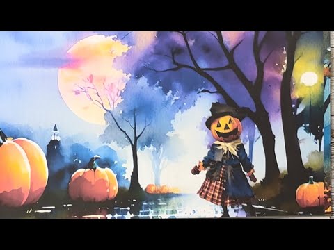Spooky Watercolor Digital Download and Watercolor Witch Painting Part ...