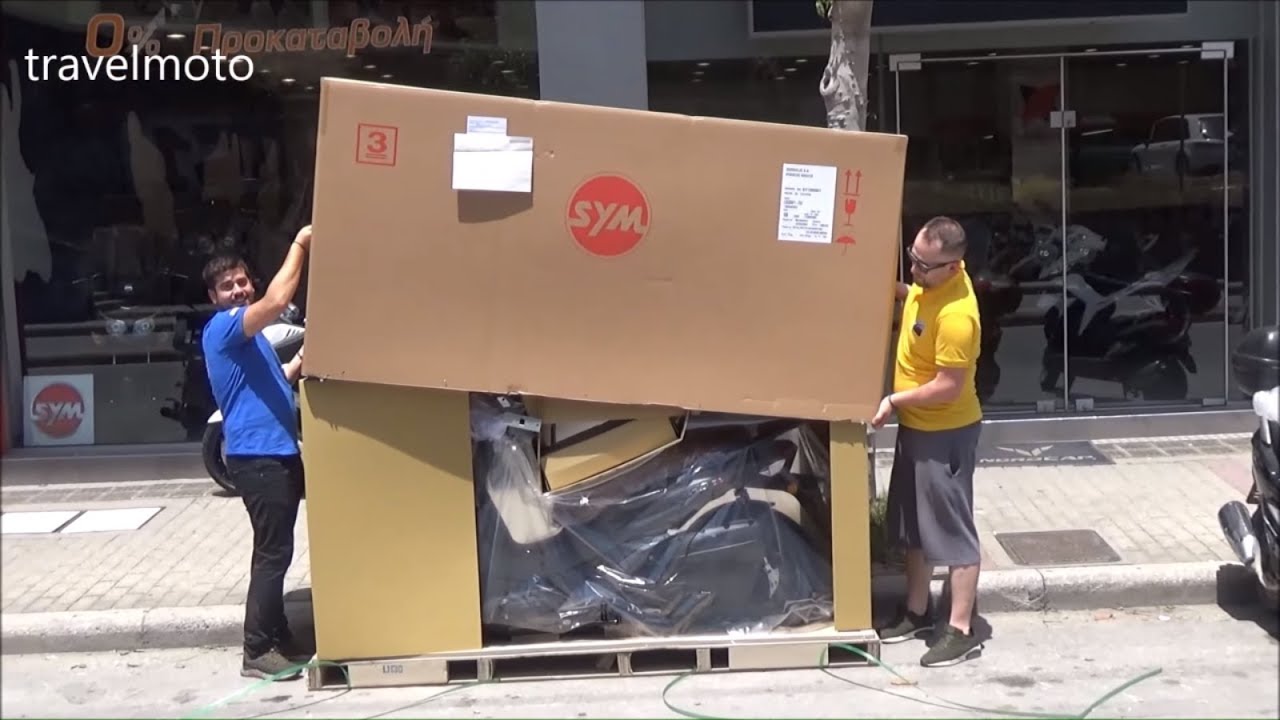 unboxing SYM HD300 BRAND NEW travelmoto style - YouTube