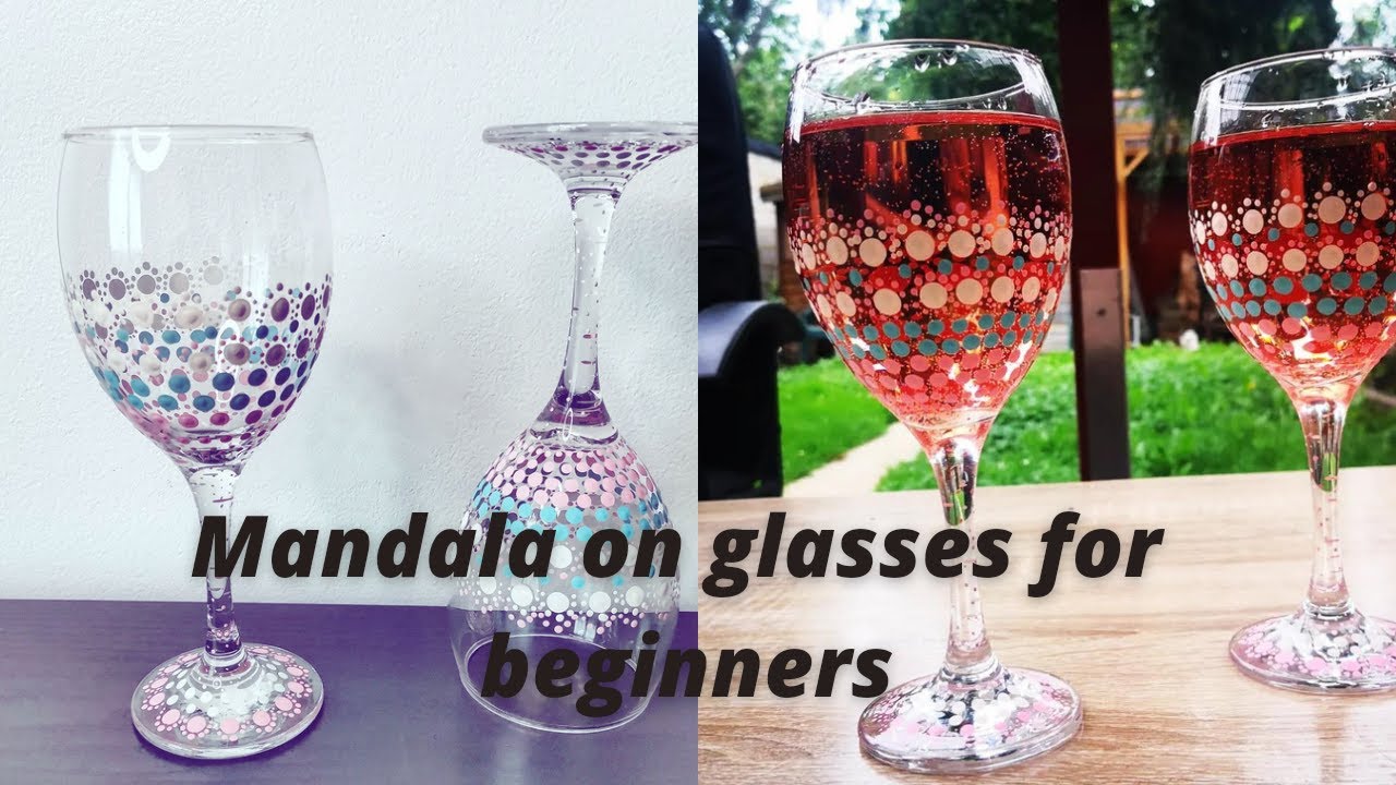 27 Easy Dot Mandala on the glass for beginners!/Dotting art on glass ...