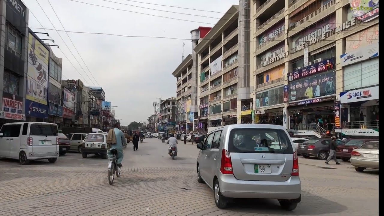 [4K] Walking Tour of Saddar (Downtown Main Bazar) Rawalpindi Pakistan ...