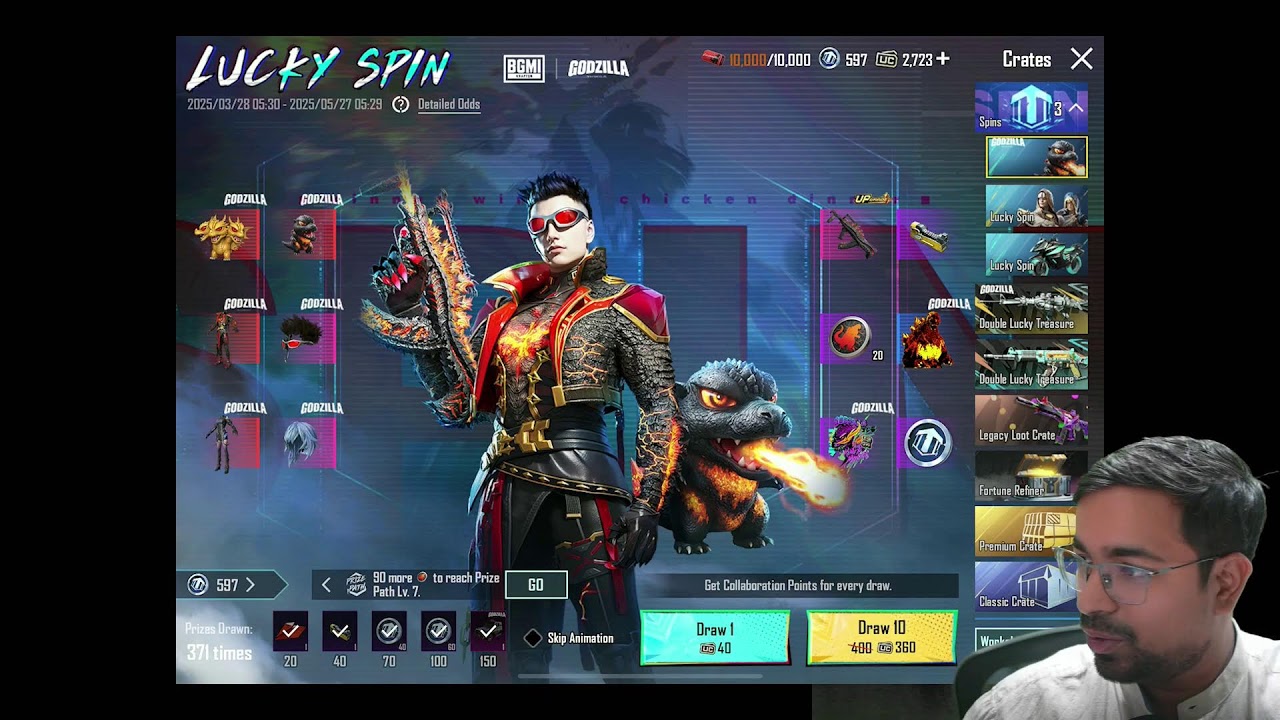 🔥 BGMI Godzilla Companion Crate Opening! Spent UC for Mythic Rewards! 🎁 ...