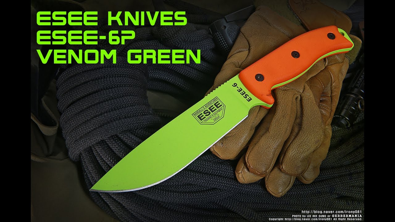 [ESEE Knives] ESEE-6P Venom Green - YouTube