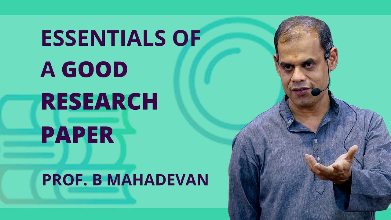 Research & Publication: Myths & Realities - Prof. B. Mahadevan - YouTube