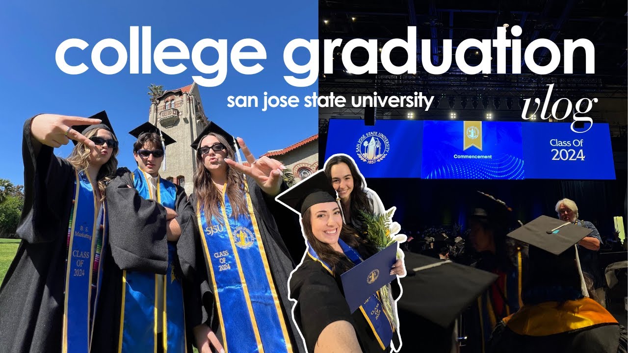 SJSU GRADUATION VLOG!💙🎓 senior sunrise, ceremony, grad party, and more ...