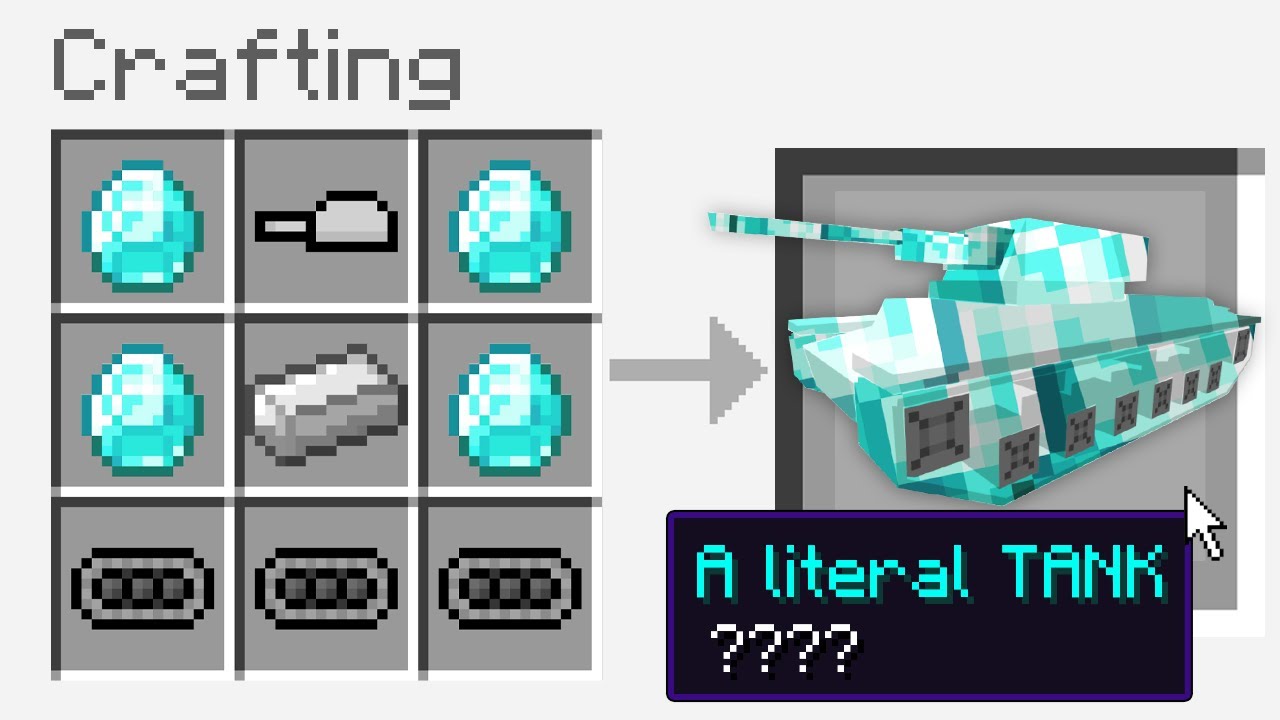 Minecraft UHC but you can craft TANKS out of any item... - YouTube