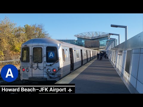 IND Rockaway Line (A) Train Action @Howard Beach-JFK Airport - YouTube
