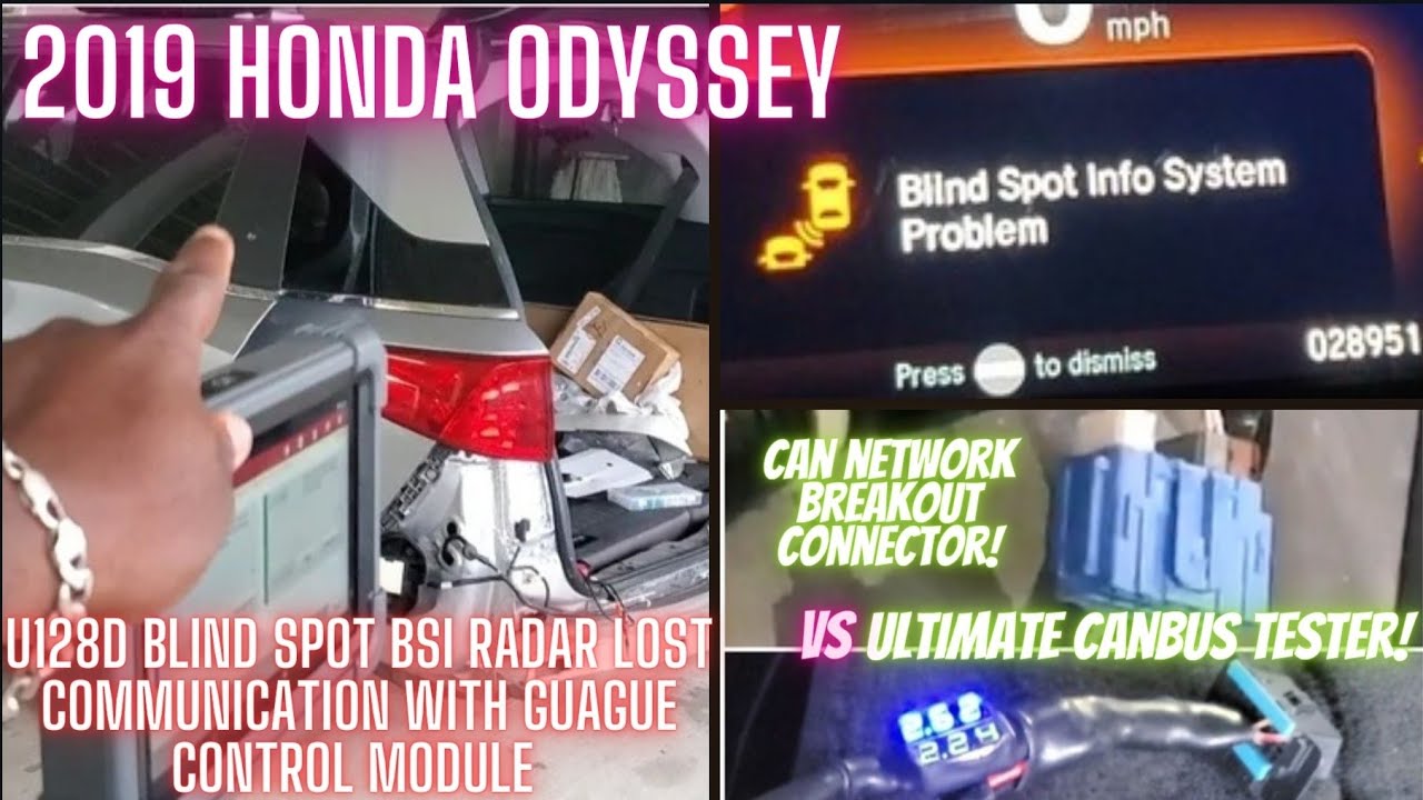2019 Honda Odyssey U128D BSI blind spot lost communication w gauge ...
