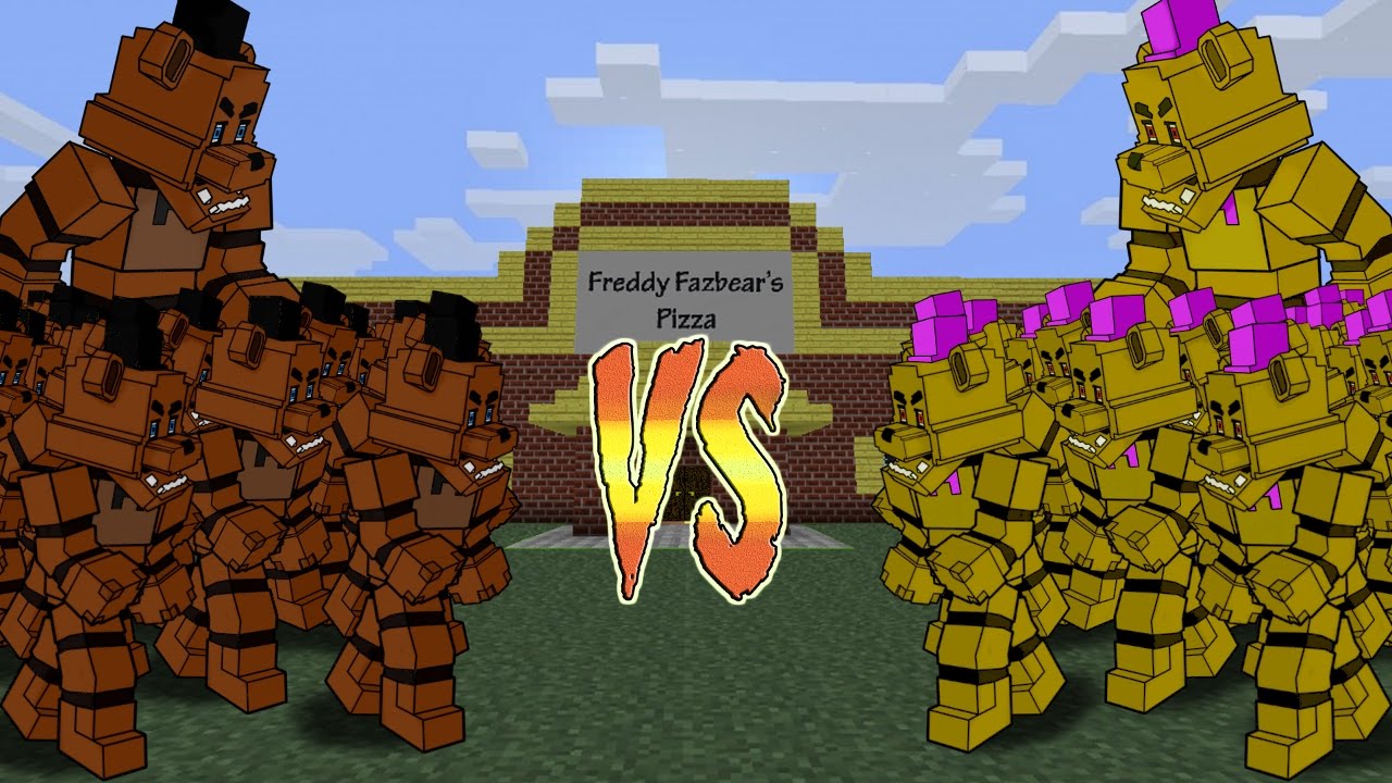 1001 FNAF FredBears vs 1001 FNAF Freddy Fazbears! (Minecraft Massive ...