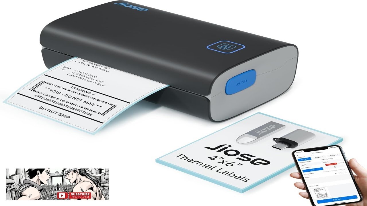 Jiose Bluetooth Label Printer 4x6 Desktop Thermal Label Printer for ...