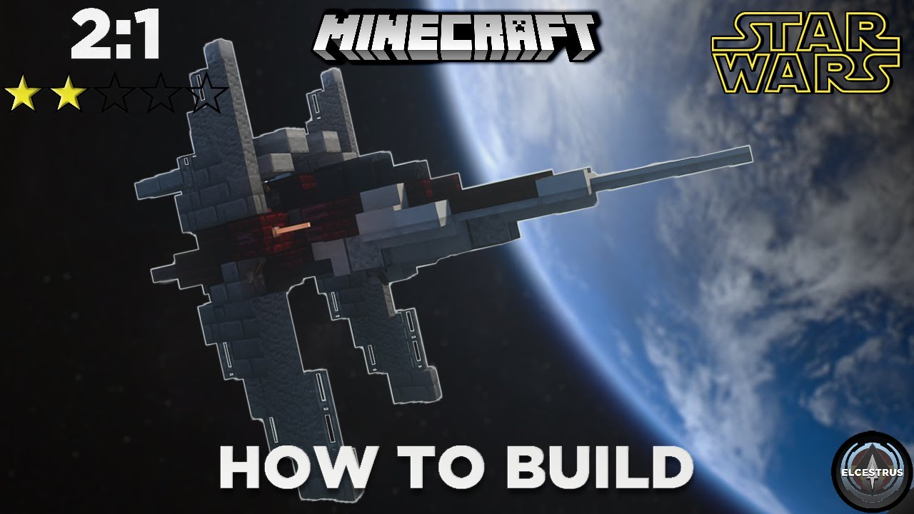 Republic V-Wing starfighter | Minecraft Star Wars tutorial - YouTube