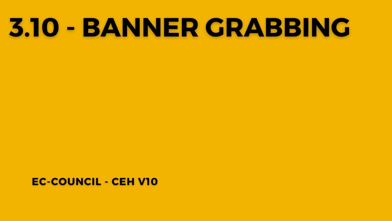 3.10 - Banner Grabbing - YouTube