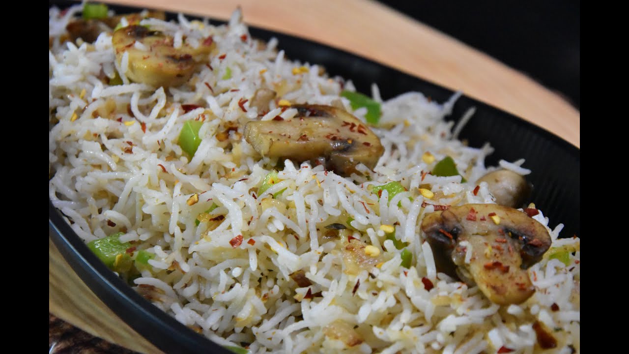 MUSHROOM RICE | GARLIC BUTTER MUSHROOM RICE | MUSHROOM FRIED RICE ...