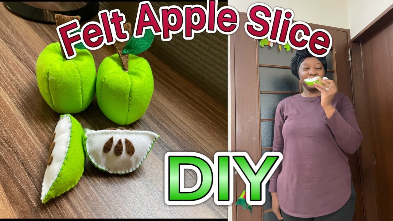 How to Sew Felt Apple Slices | Easy DIY Craft Tutorial - YouTube