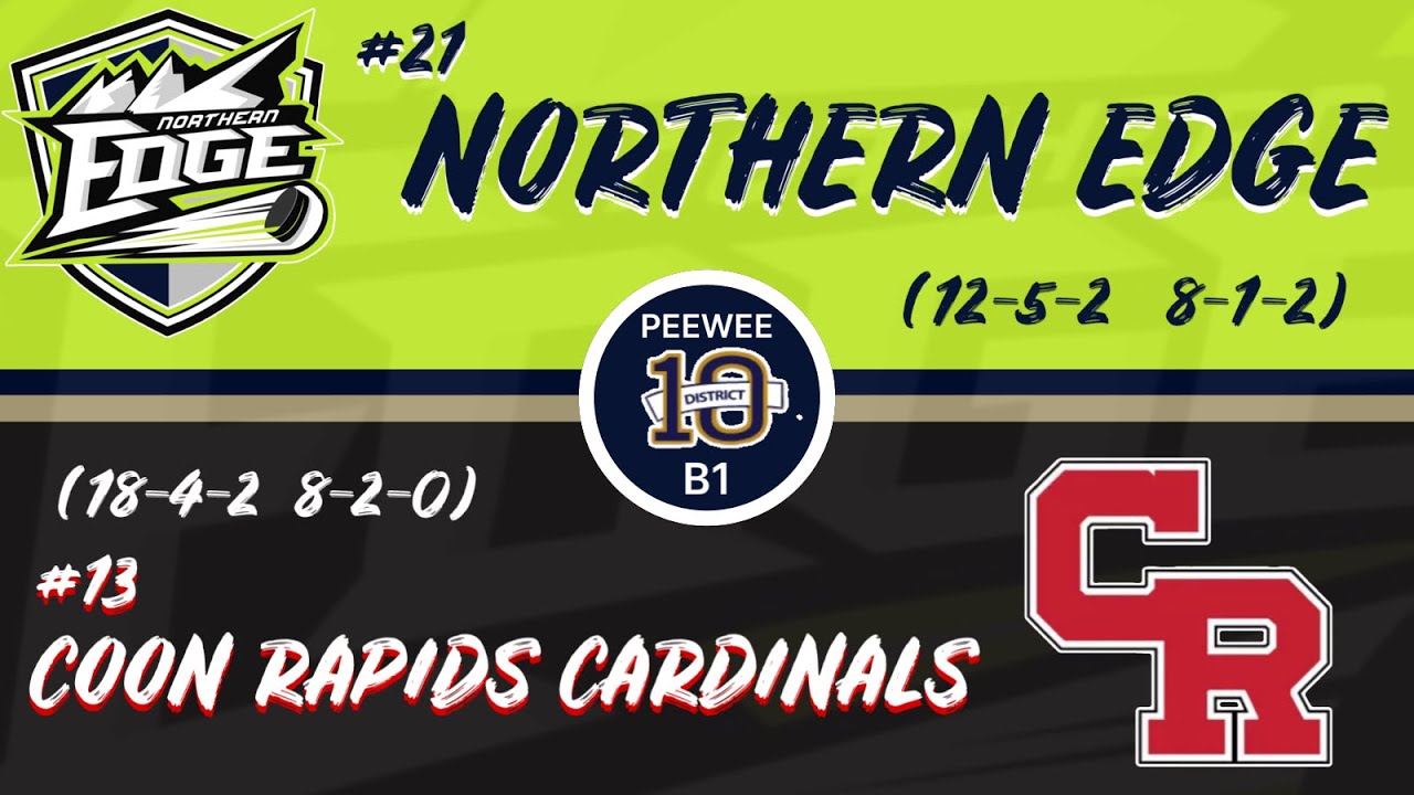 (12/23/2023) Northern Edge @ Coon Rapids Cardinals Peewee B1 - YouTube