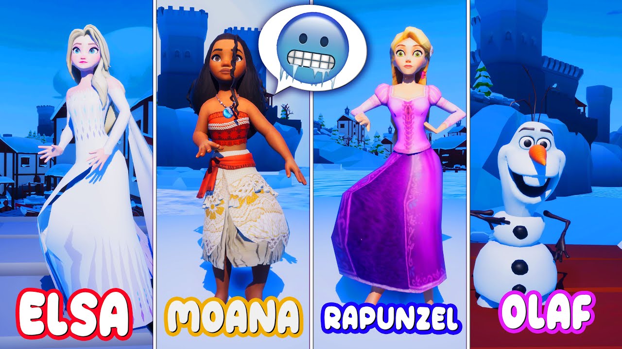 Elsa Show Yourself Vs Moana Vs Rapunzel Tangled Vs Olaf from Frozen 2 ...