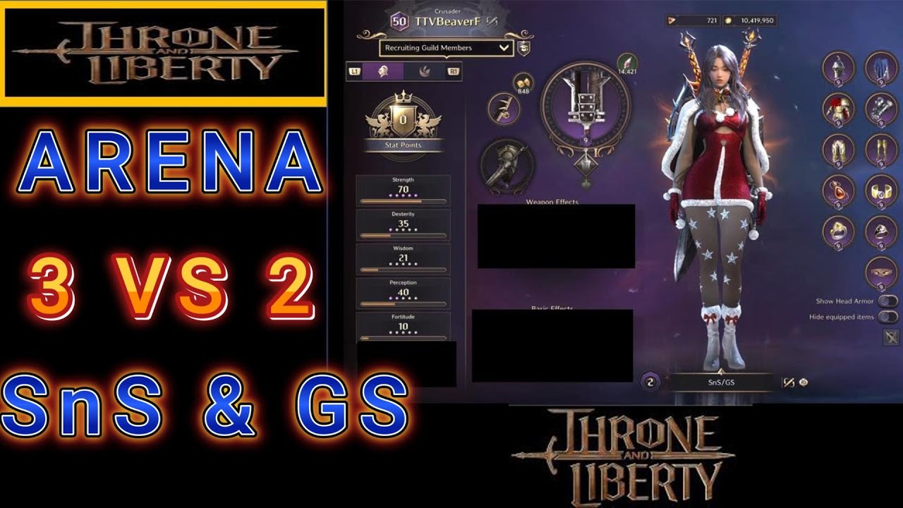 GAMEPLAY PVP SnS & GS NA ARENA 3X2 - THRONE AND LIBERTY - YouTube