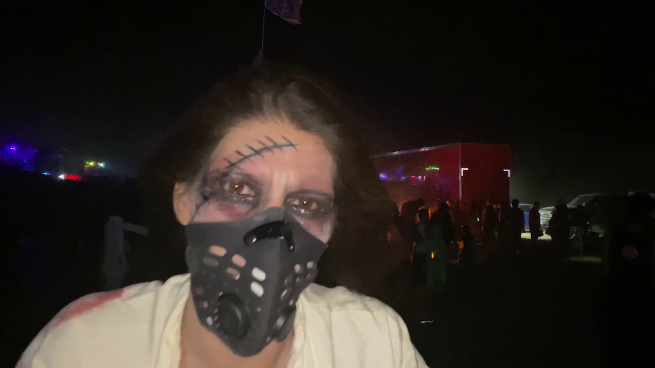 Dumont Dunes Halloween Demon Clown Drone - YouTube