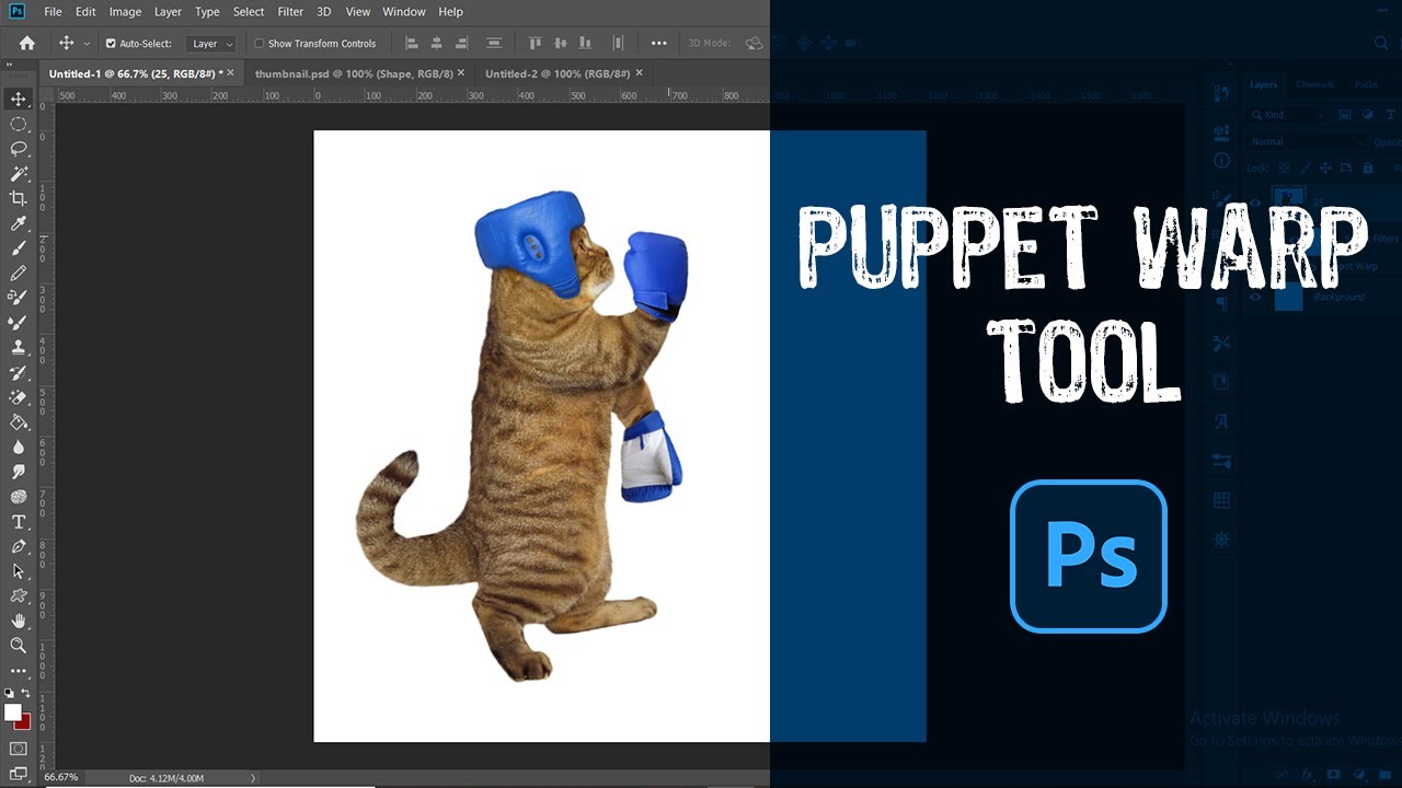 شرح أداة (puppet warp tool) - YouTube