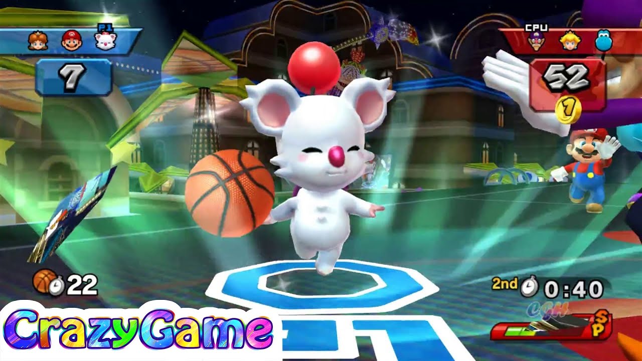 Mario Sports Mix - Team Daisy vs Team Waluigi Basketball Gameplay ...