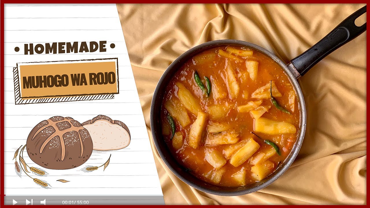 Mapishi rahisi ya Muhogo wa rojo mtamu sana.||Cassava Curry||(with ...