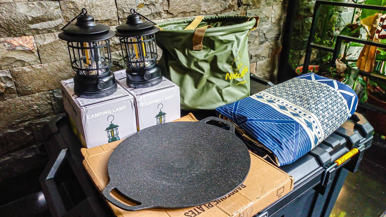 unboxing perintilan camping | perlengkapan camping | camping gear - YouTube