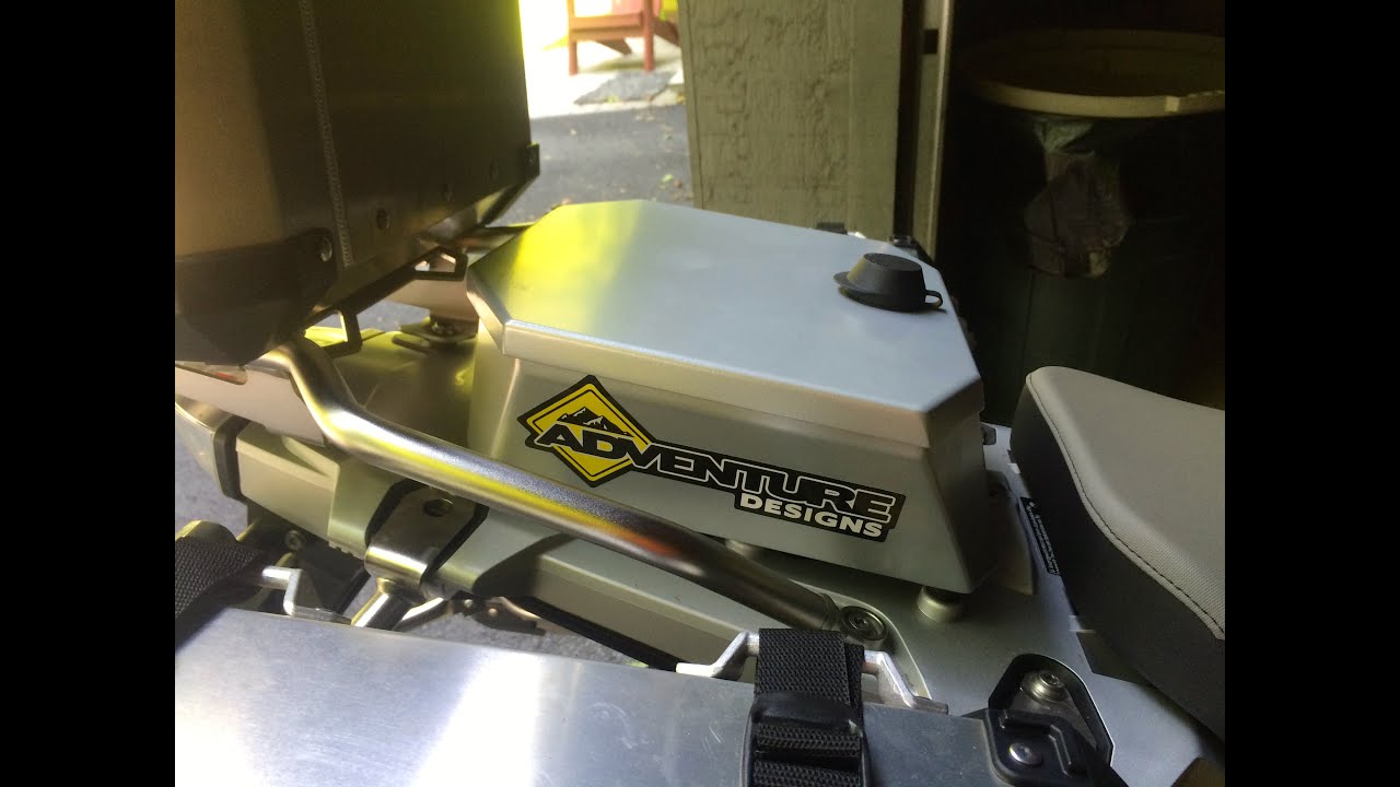 Adventure Designs Rugged Locking Pillion Box for GS & GSA - YouTube