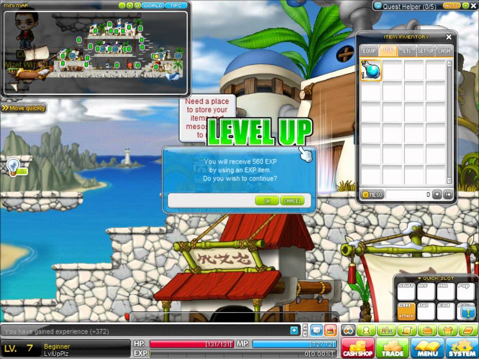 Maplestory (GMS) - Lvl 30 Exp Potion - YouTube