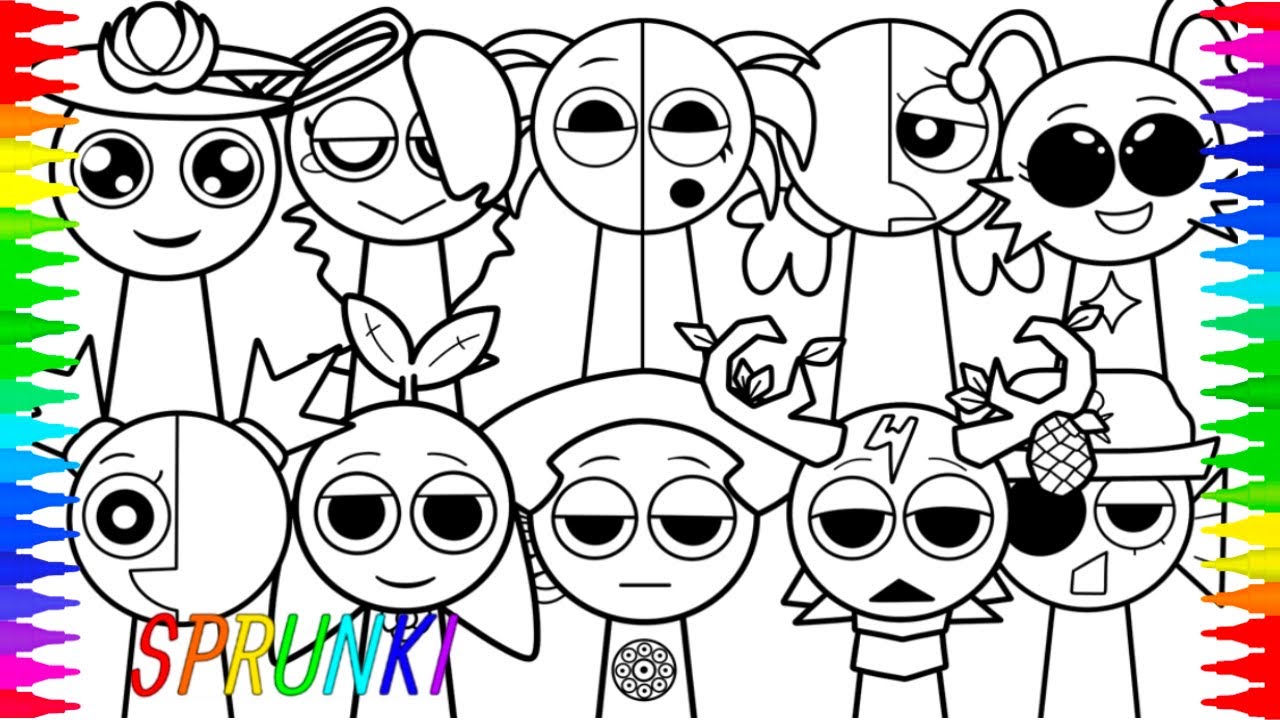 Sprunki OC Coloring Pages | Sprunki 🎵 Song | How To Color New Sprunki ...
