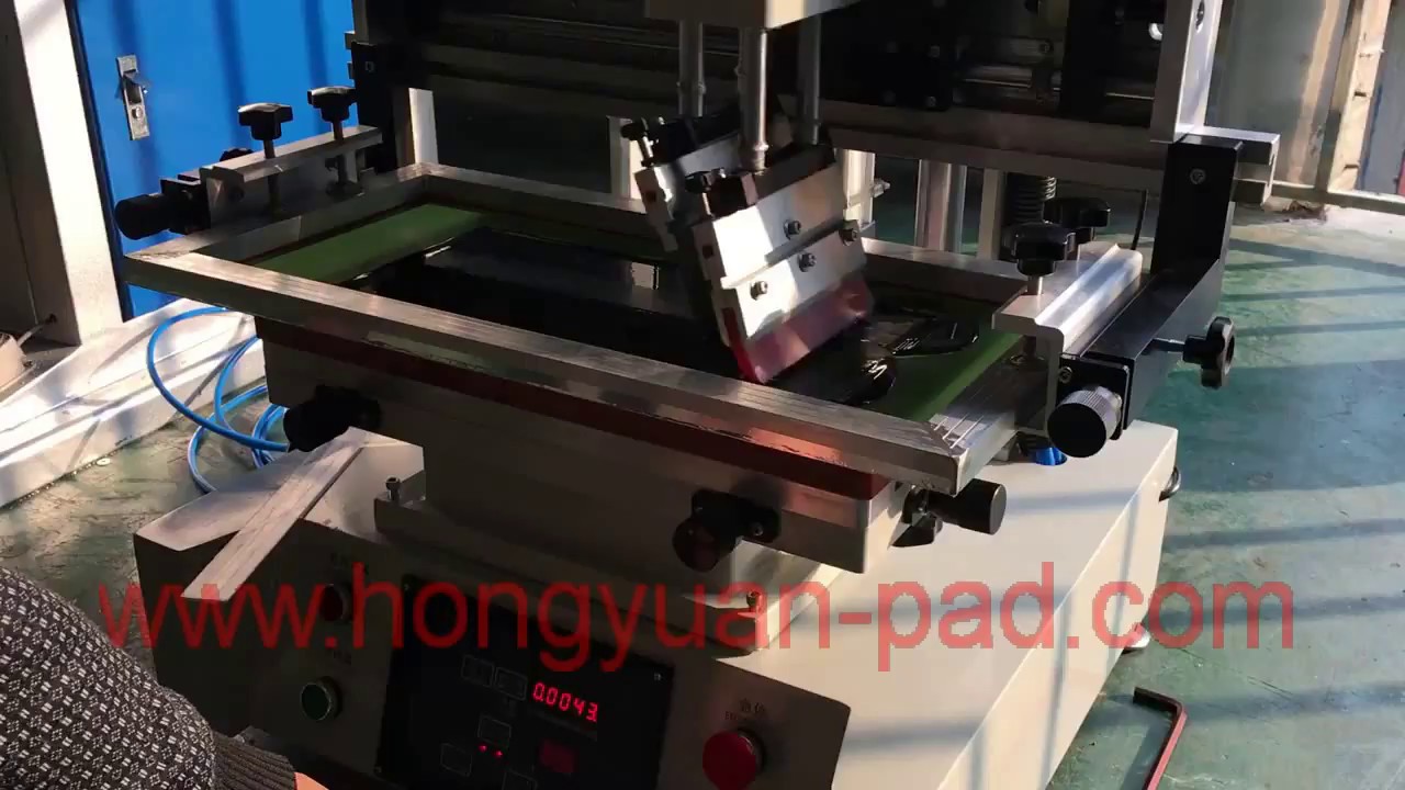 Desktop 1 Color Ruler Screen Printing Machine - YouTube
