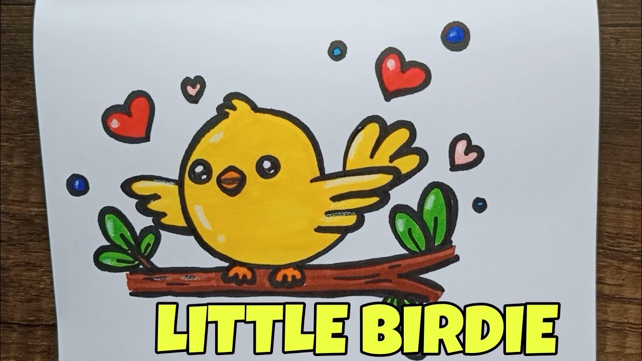 LITTLE BIRDIE 😍😍🐤🐣 Easy Drawings from Learn 2 Draw - YouTube