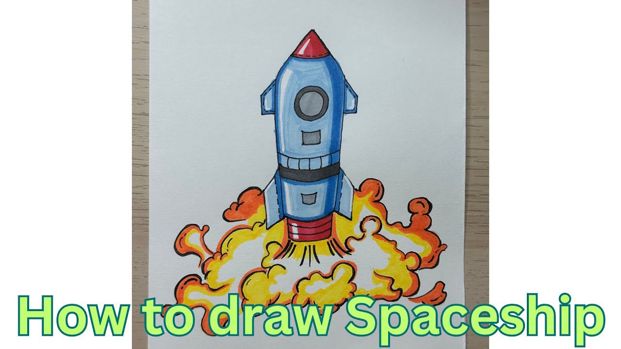 How to Draw Spaceship with Colorful Markers - Easy and Fun for All Ages ...
