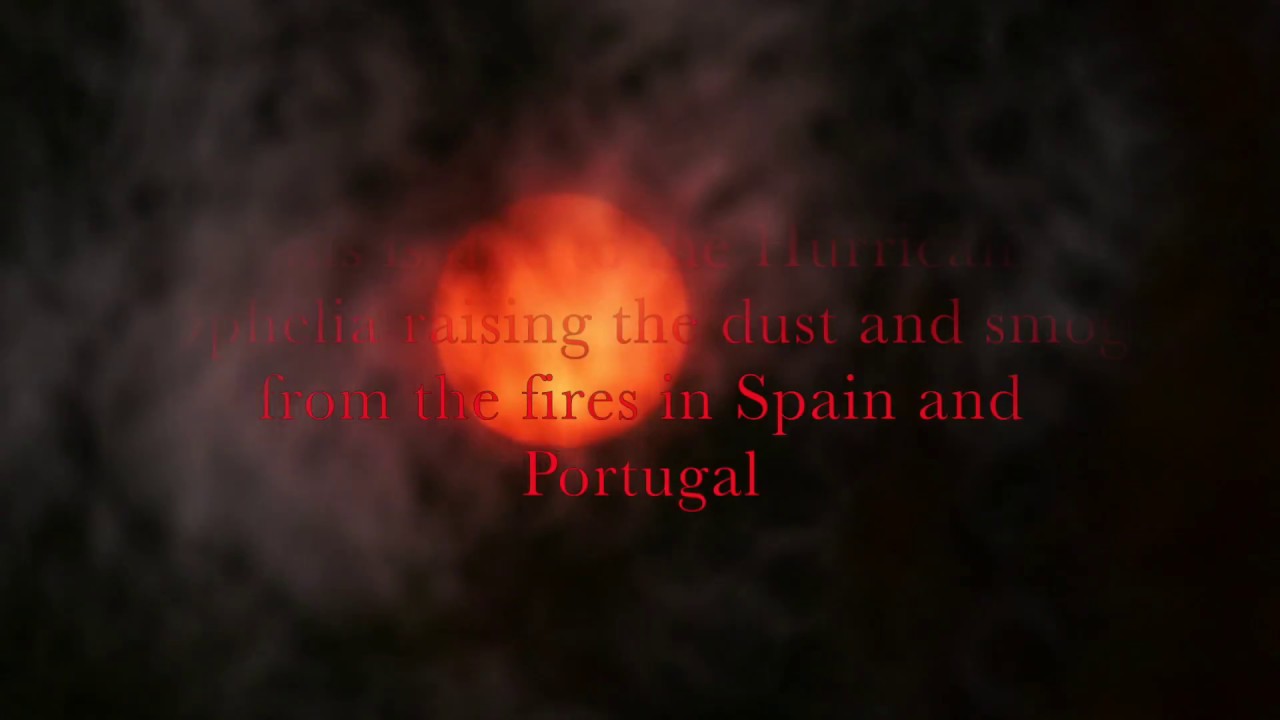 The Red Sun Seen in the UK on 16th Oct 2017 - YouTube