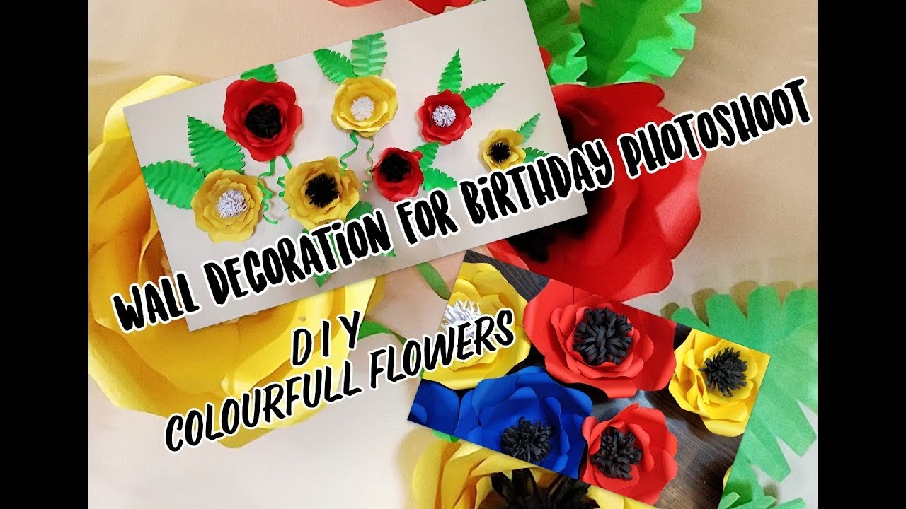 Birthday Decoration Ideas At Home DIY Paper Flower Wall Decoration birthday-decoration-ideas-at-home-diy-paper-flower-wall-decoration