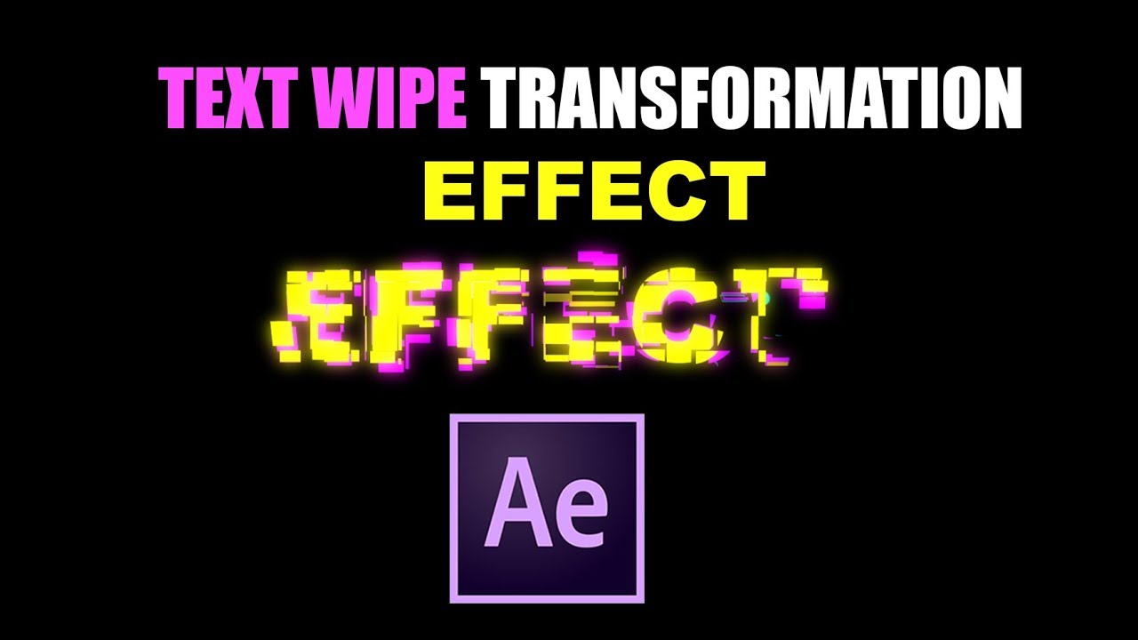 Tutorial After Effects Beginner Text Wipe Transformation Effect - YouTube