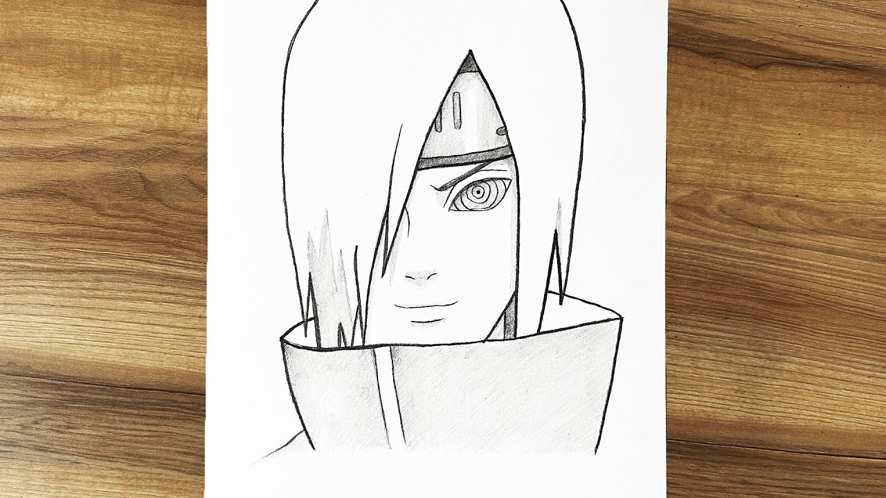 How To Draw Nagato Uzumaki Step By Step || Easy anime drawing - YouTube