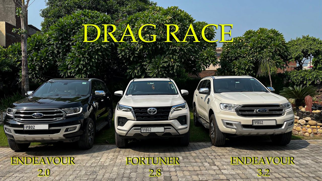 FORTUNER VS ENDEAVOUR DRAG RACE - YouTube