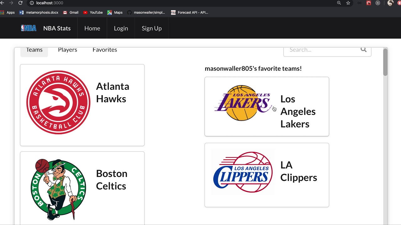 NBA Stats App - YouTube