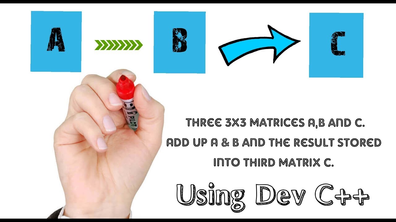 Addition Of Two Matrices 3 X 3 Matrix C 2d Array Using Dev 0438