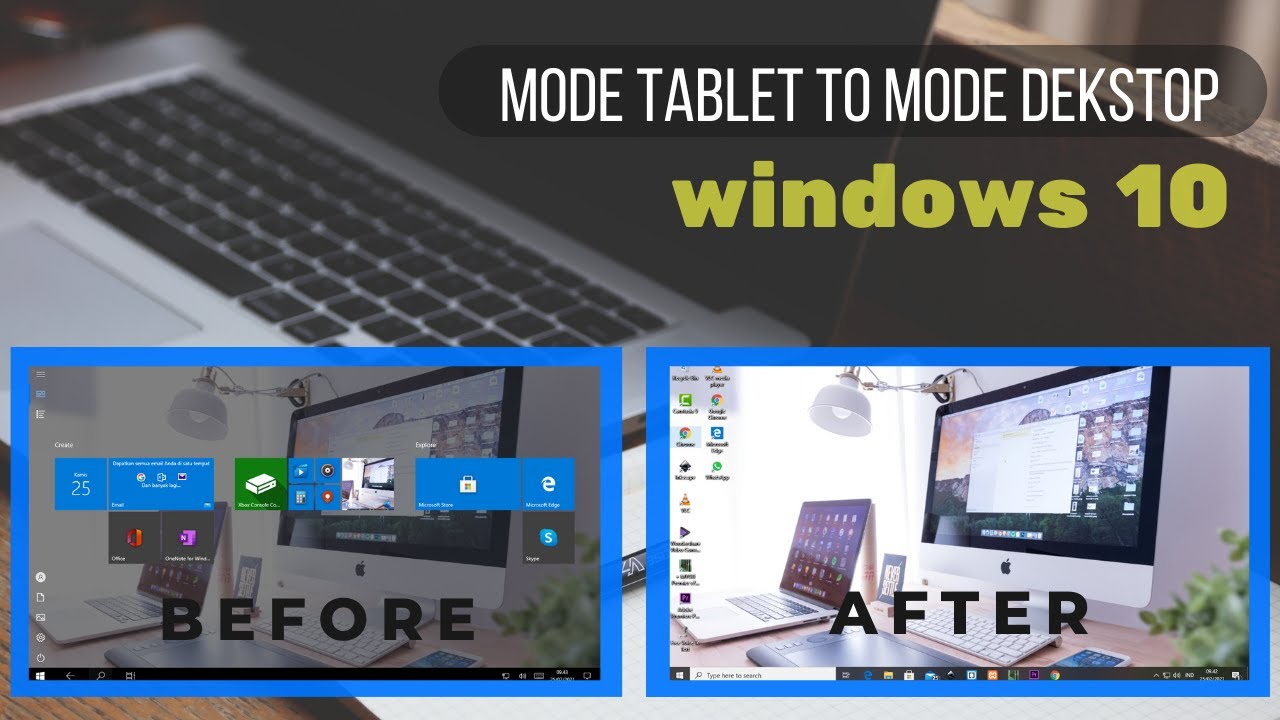 Cara merubah mode tablet ke mode dekstop di windows 10 atau sebaliknya ...