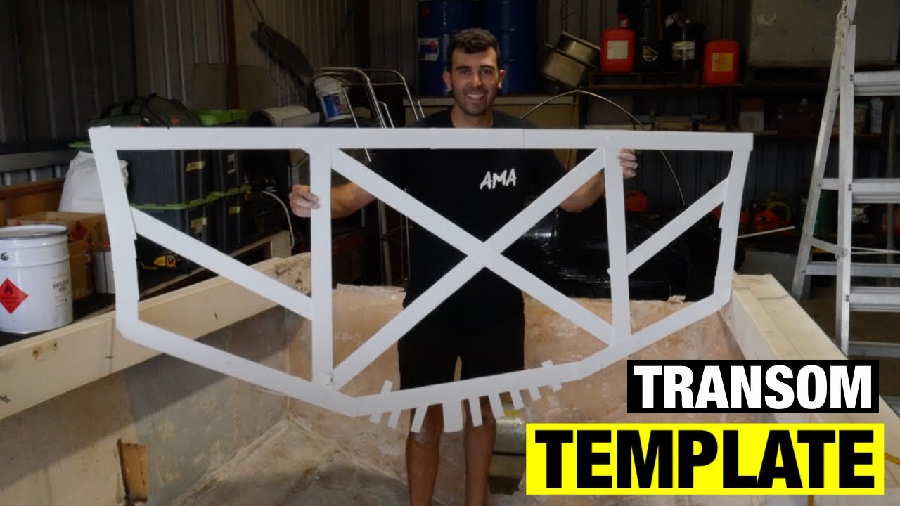 HOW TO make a CHEAP TEMPLATE for a BOAT TRANSOM| Pacemaker 20ft | Full ...