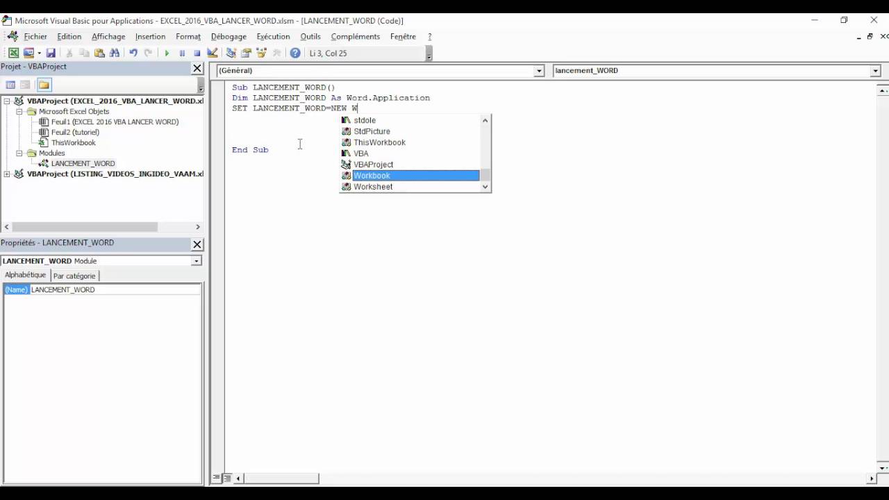 Excel 2013 : Comment lancer Word 2016 en moins de 4 min avec EXCEL VBA ...