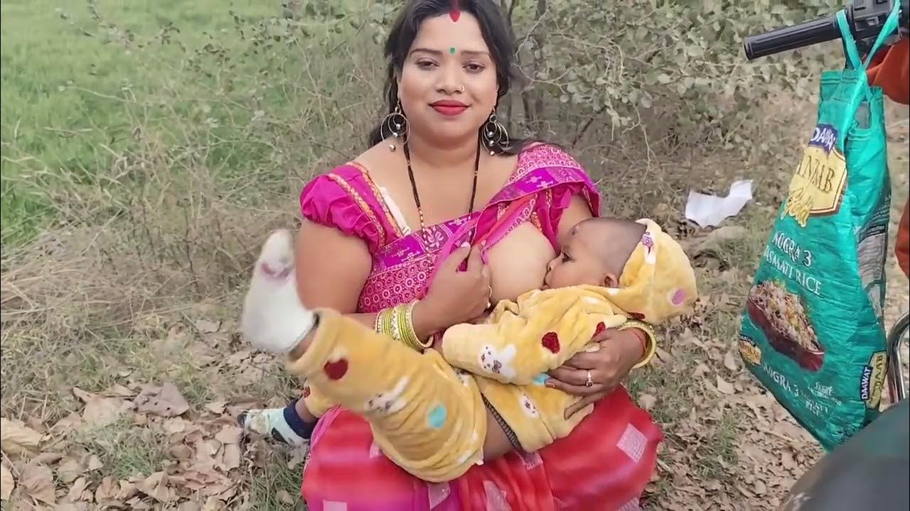 indian village purvi mom breastfeeding vlog 🥰।। desi breastfeeding।। desi bhabhi breastfeeding ...