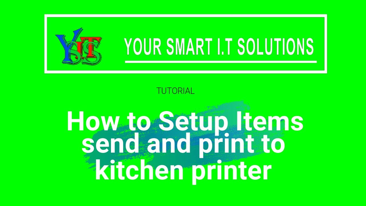 How to Setup Items to send order to Kitchen Printer or Bar Printer ...