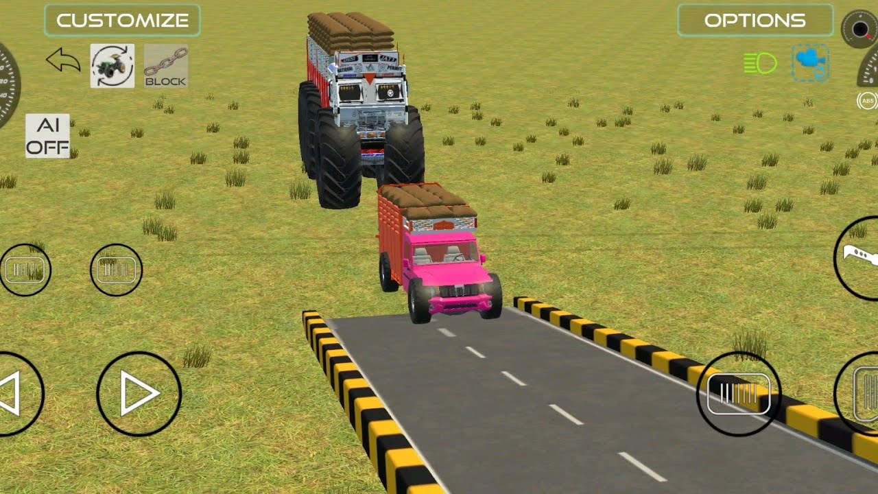 indian tractor driving 3d game me tark pikam ko road ke upar chdha ke ...