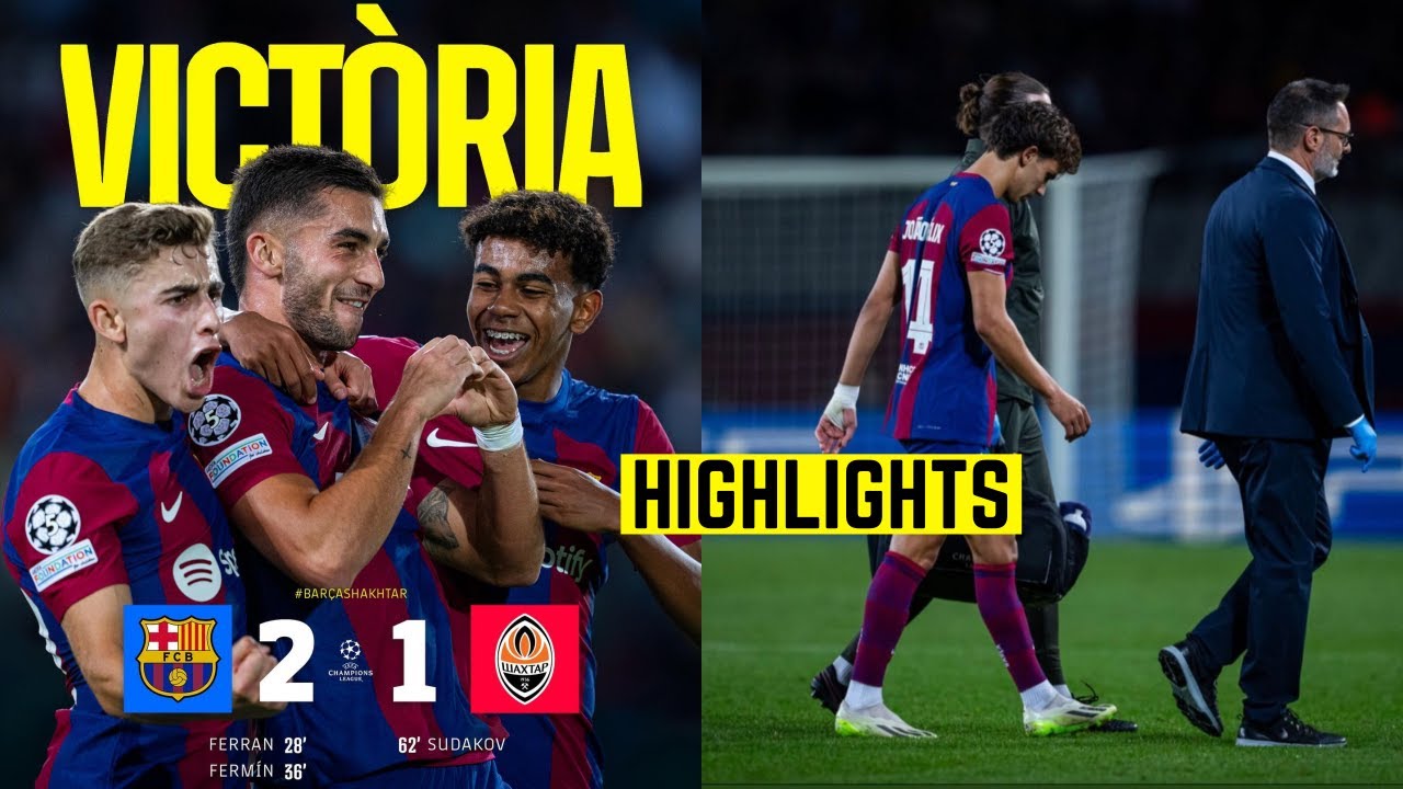 🔥 Fermín Lopéz & Ferran Torres goals in Barcelona 2-1 Shakhtar Donetsk ...