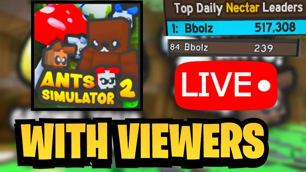 🔴LIVE🔴Playing NEW Ants Simulator 2 with viewers | Roblox - YouTube