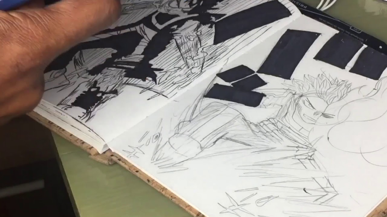 Alliance manga speed draw: Midoriya vs Todoroki - YouTube