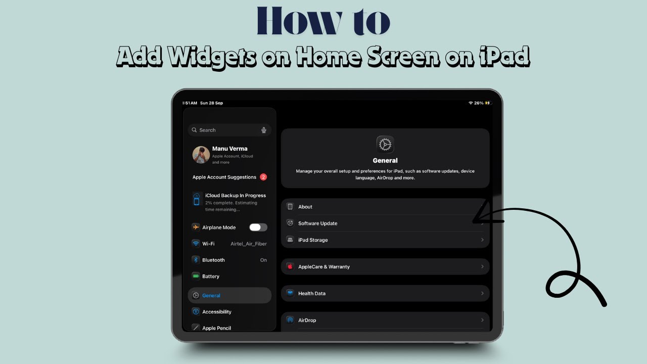 How to Add Widgets on Home Screen on iPad - YouTube